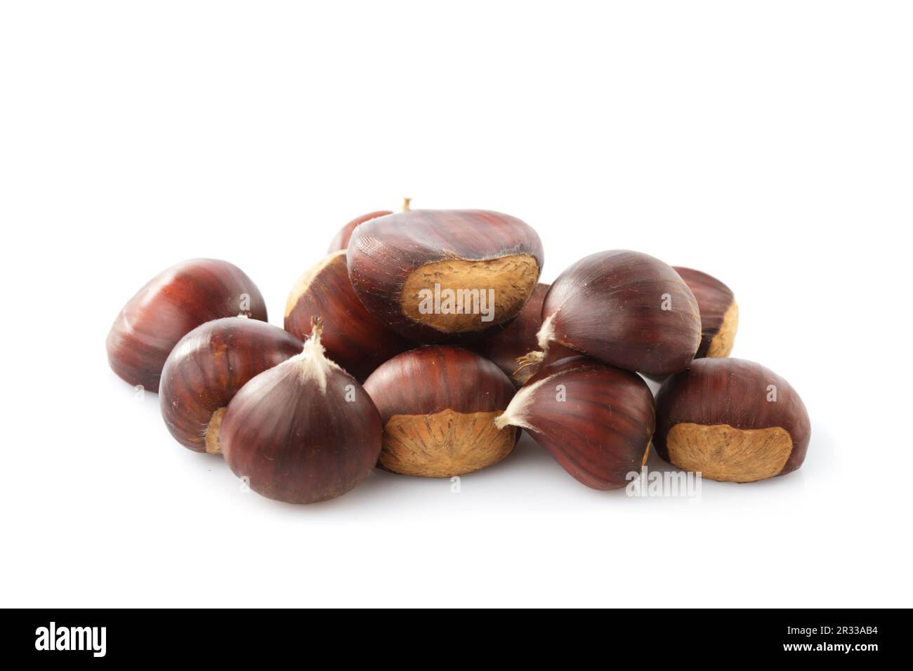Closeup fresh chestnuts Cut Out Stock Images & Pictures - Alamy