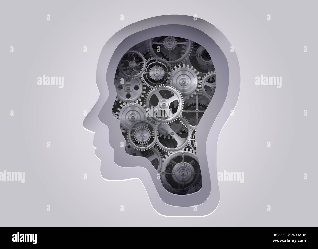 Cogs man machine concept hi-res stock photography and images - Alamy