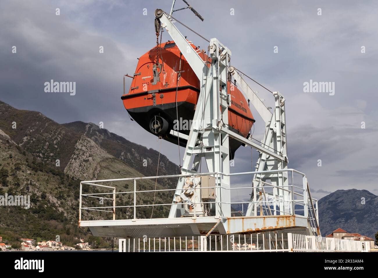 Kotor, Montenegro - Training lifeboat of the Faculty of Marine Studies ...