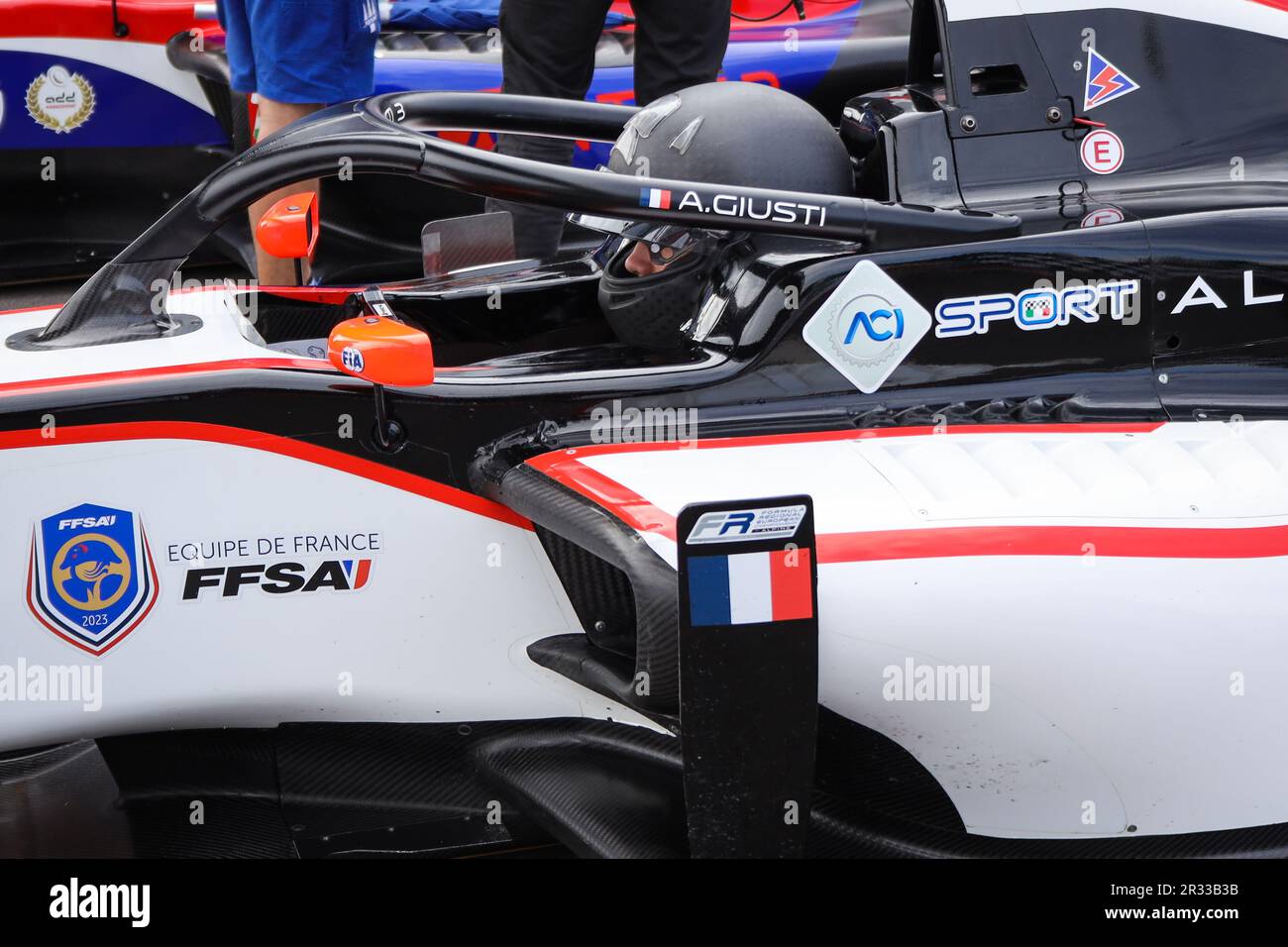 Alessandro Giusti seated in race car at Formula Regional European ...
