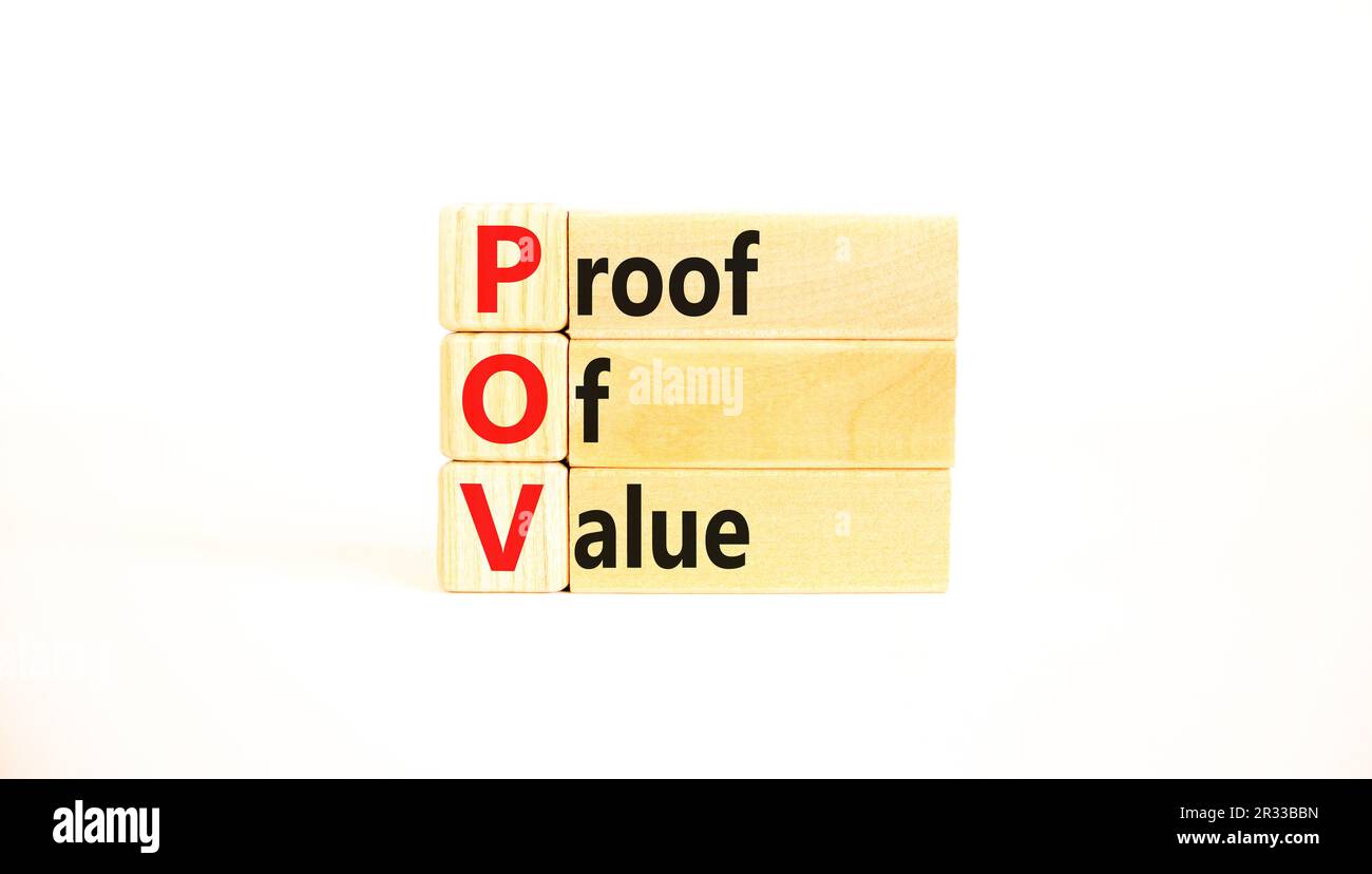 POV Proof of value symbol. Concept words POV Proof of value on ...