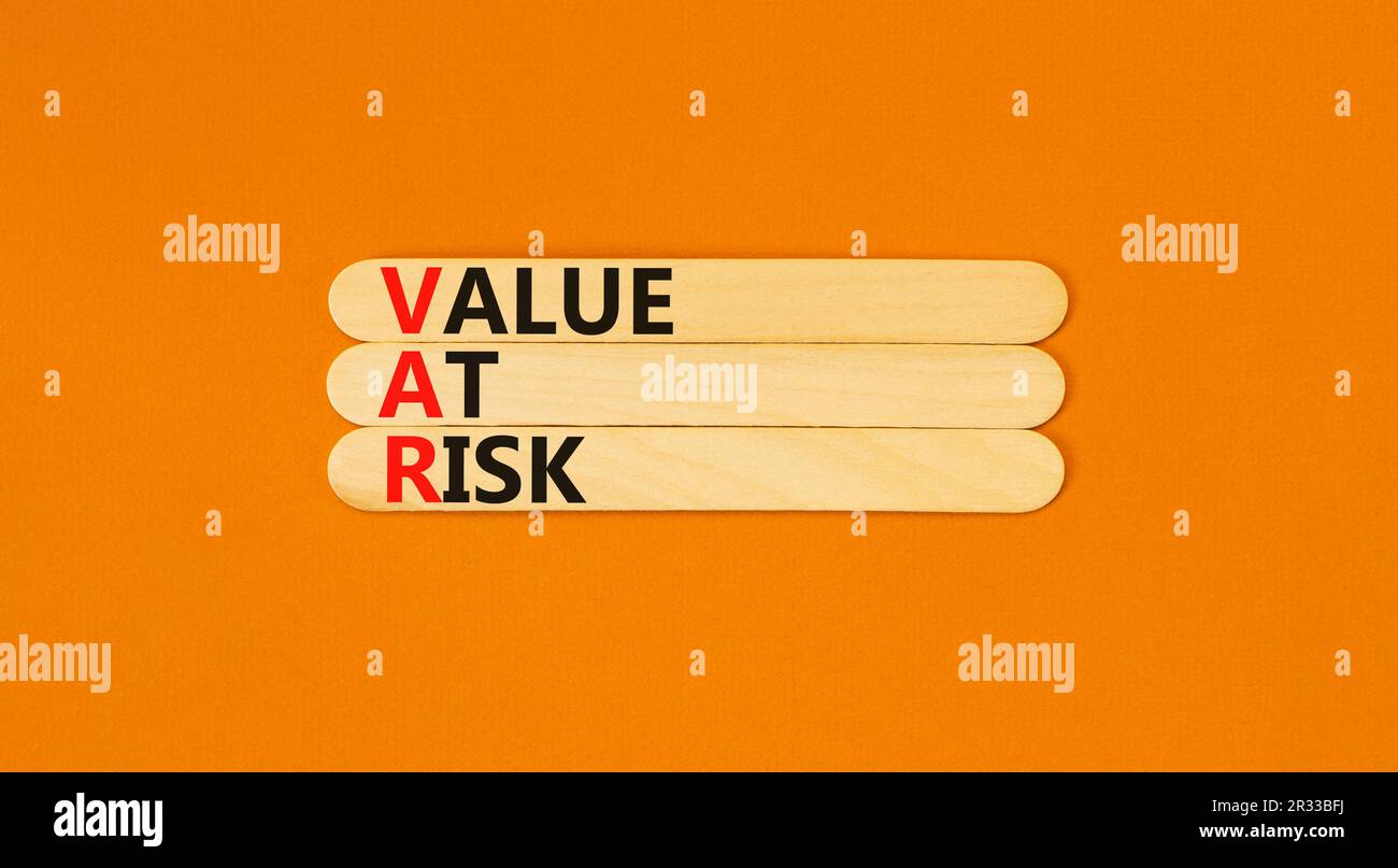 VAR Value at risk symbol. Concept words VAR Value at risk on beautiful ...