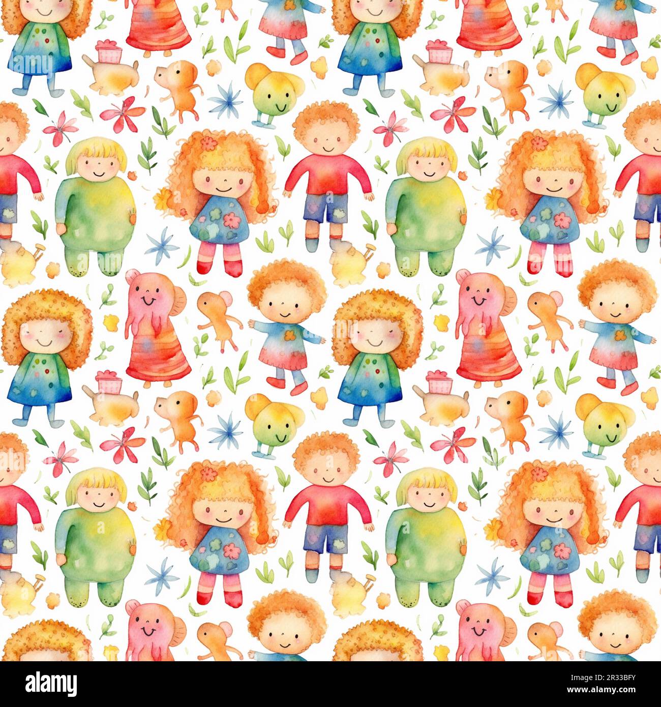 Watercolor seamless pattern wallpapers, fashion, backgrounds, textures ...