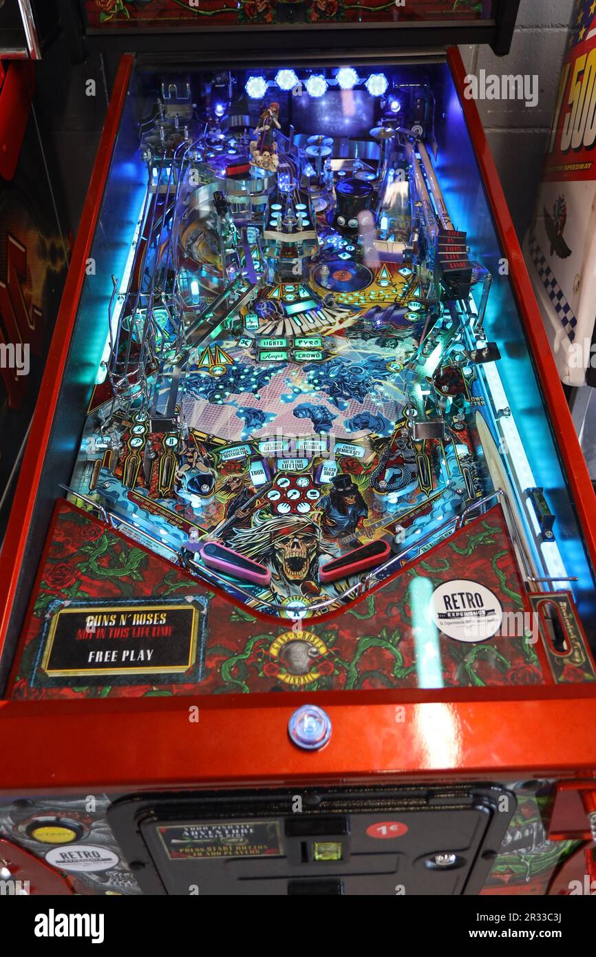 Pinball machines from the 1980s Stock Photo - Alamy