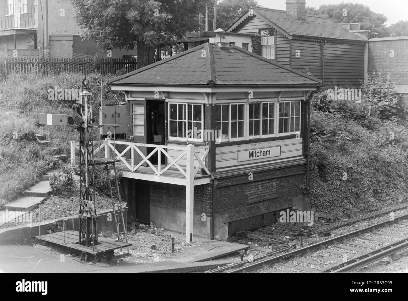 Mitchem Signal Box Stock Photo - Alamy