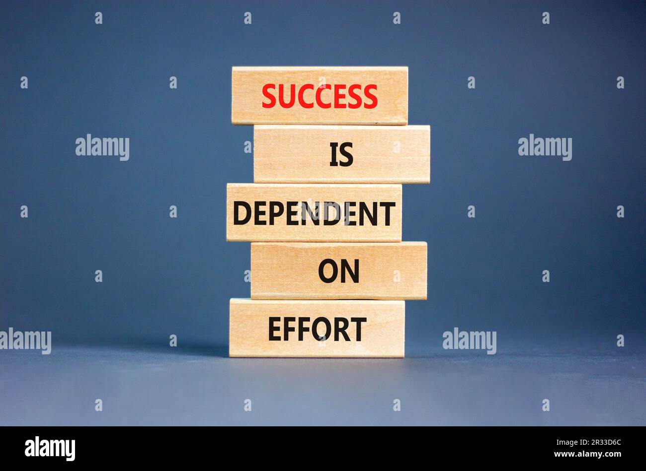 Success and effort symbol. Concept words Success is dependent on effort ...