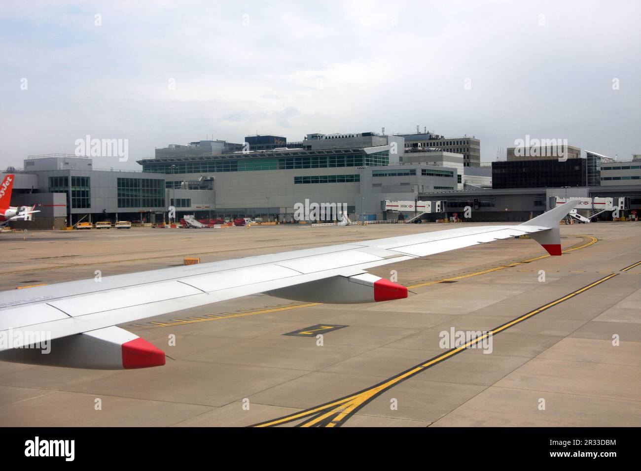 A view of the South Terminal London Gatwick Airport taken from a cabin ...