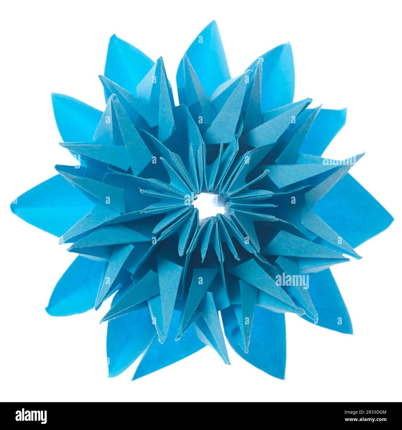 Origami blue snowflake Stock Photo - Alamy