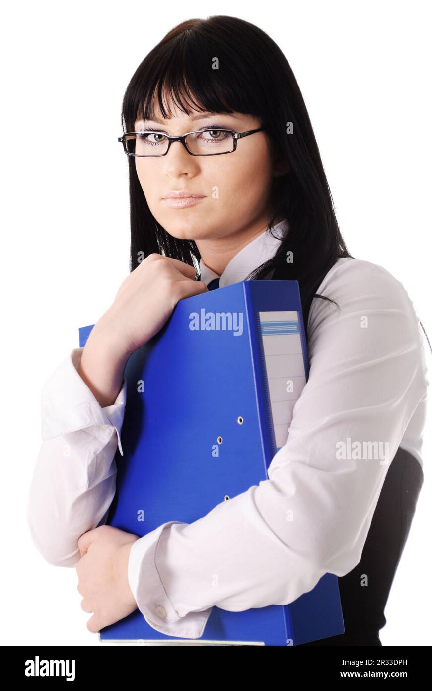 Beautiful businesswoman holding folder hi-res stock photography and ...
