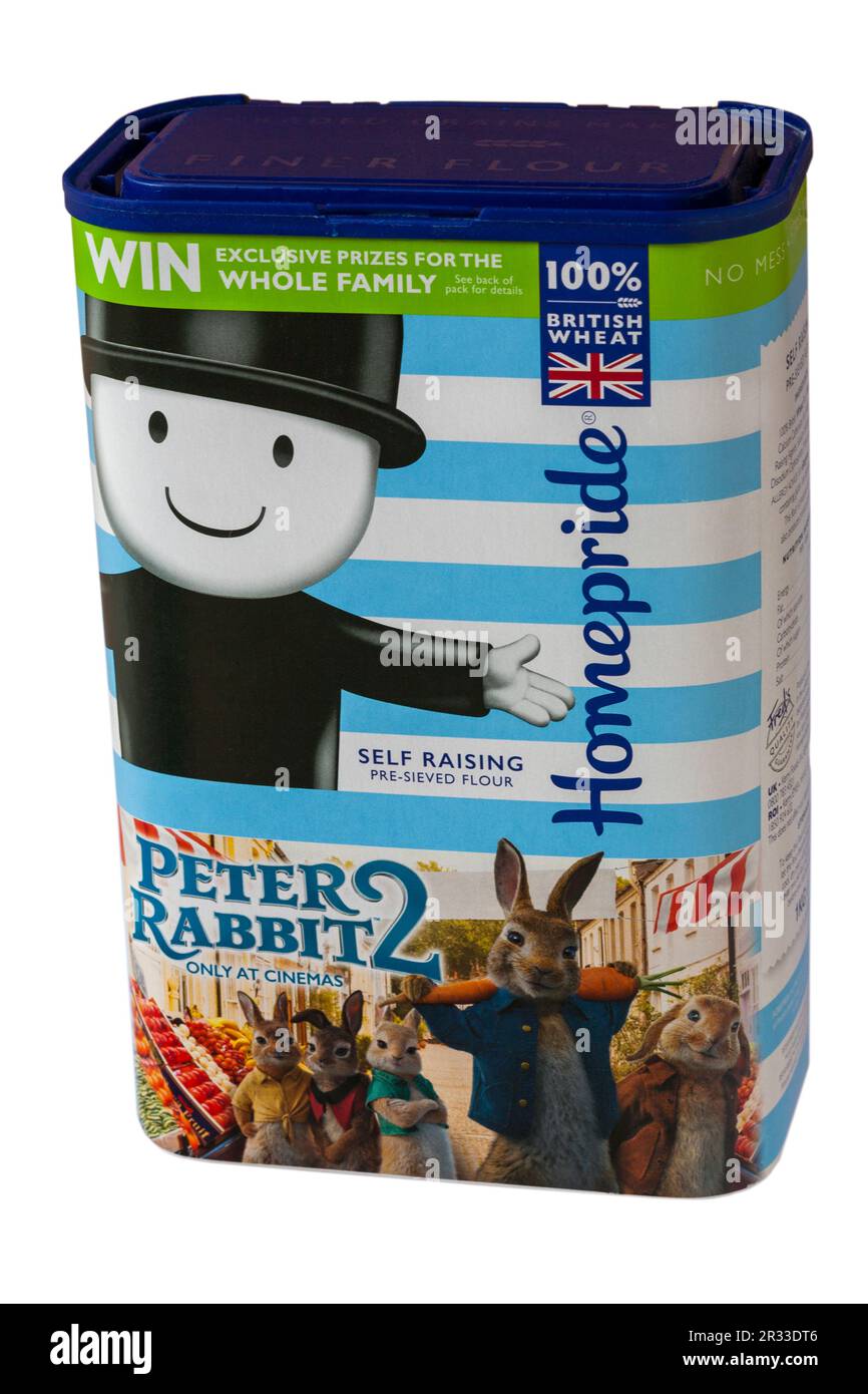 Homepride Self Raising Flour pre-sieved flour isolated on white ...