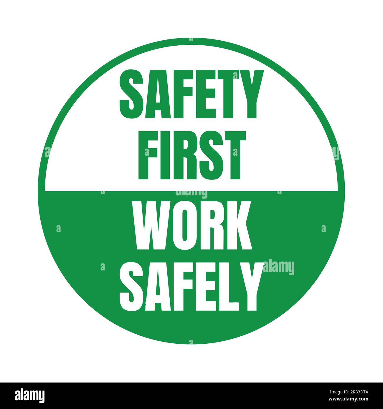 Satety first work safely symbol icon Stock Photo - Alamy