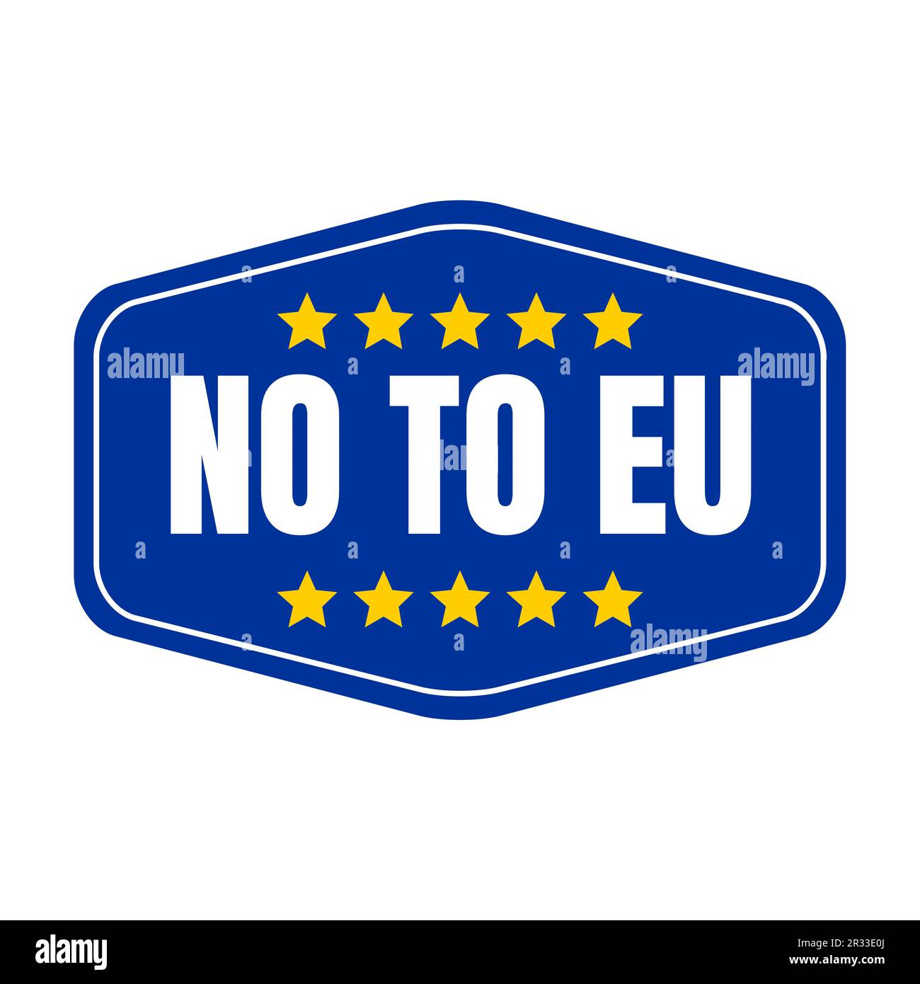 No to EU symbol icon Stock Photo - Alamy