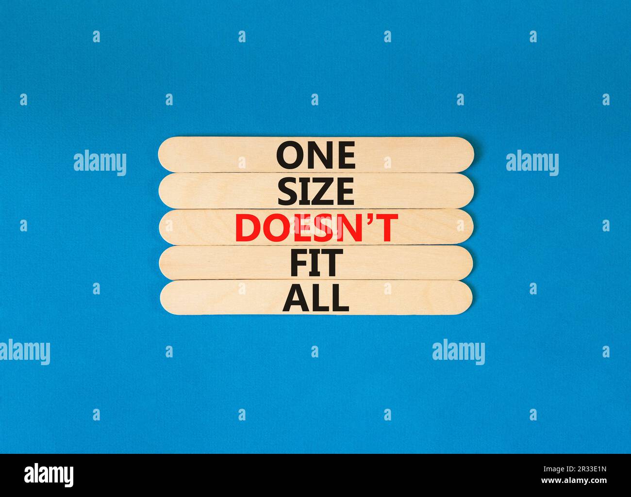 One Size Does Not Fit All Symbol Concept Words One Size Does Not Fit