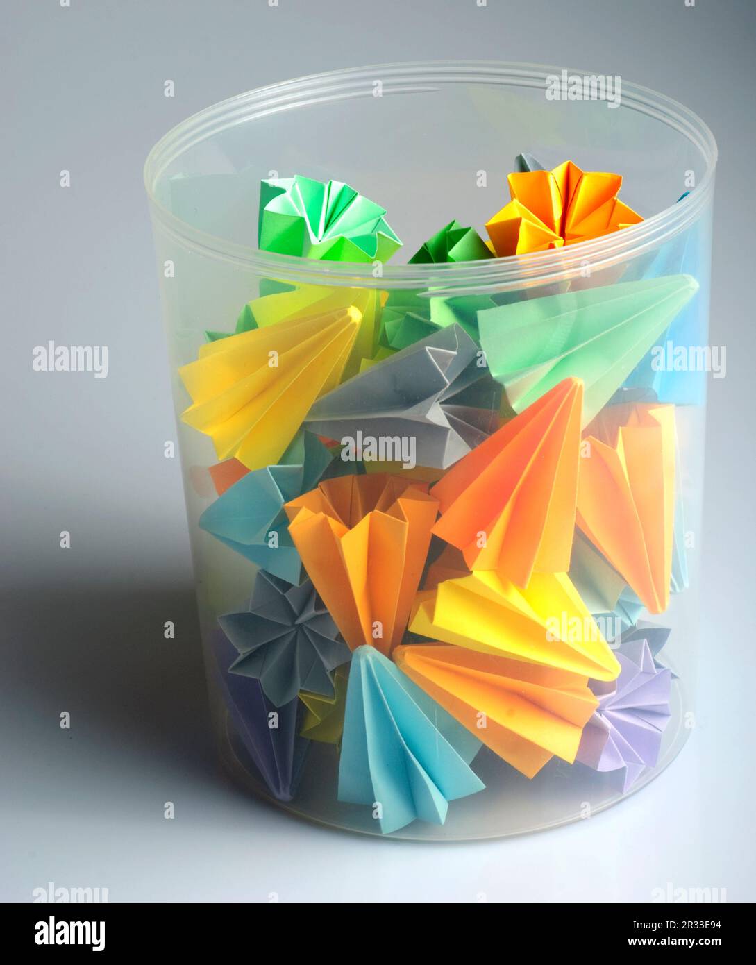 Colorful origami units Stock Photo - Alamy