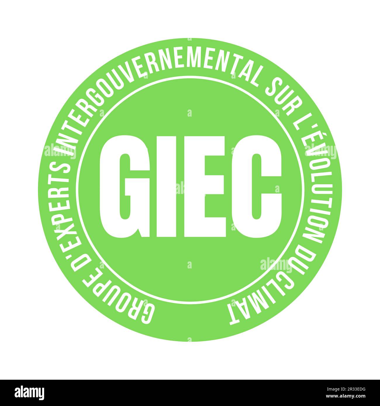 Intergovernmental panel on climate change symbol icon called GIEC in ...