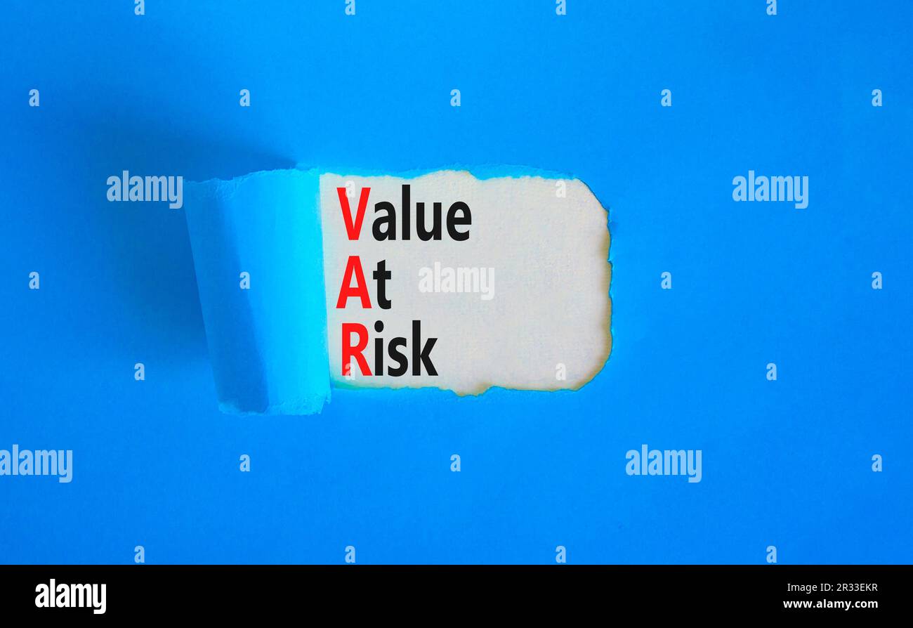 VAR Value at risk symbol. Concept words VAR Value at risk on beautiful ...