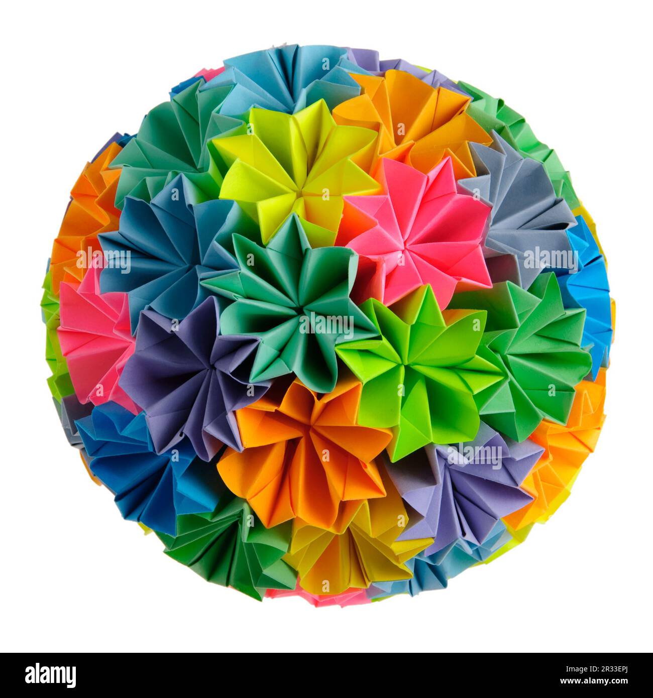 Origami kusudama rainbow Stock Photo - Alamy