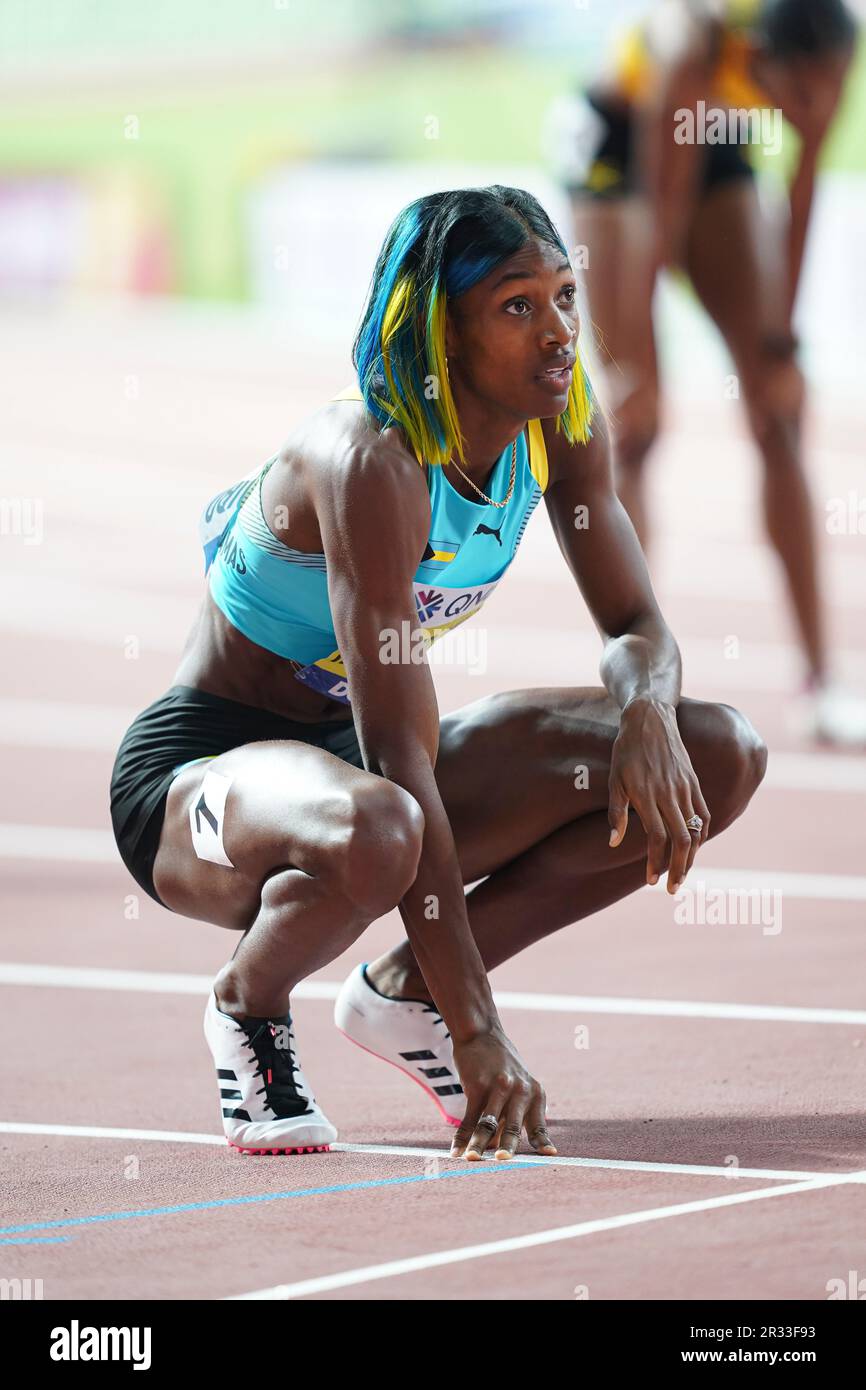 Shaunae Miller-Uibo running the 400m at the 2019 World Athletics ...