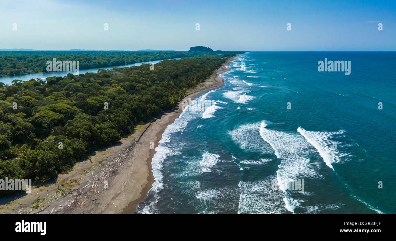 Aerial view of Tortuguero Village, Costa Rica Stock Photo - Alamy