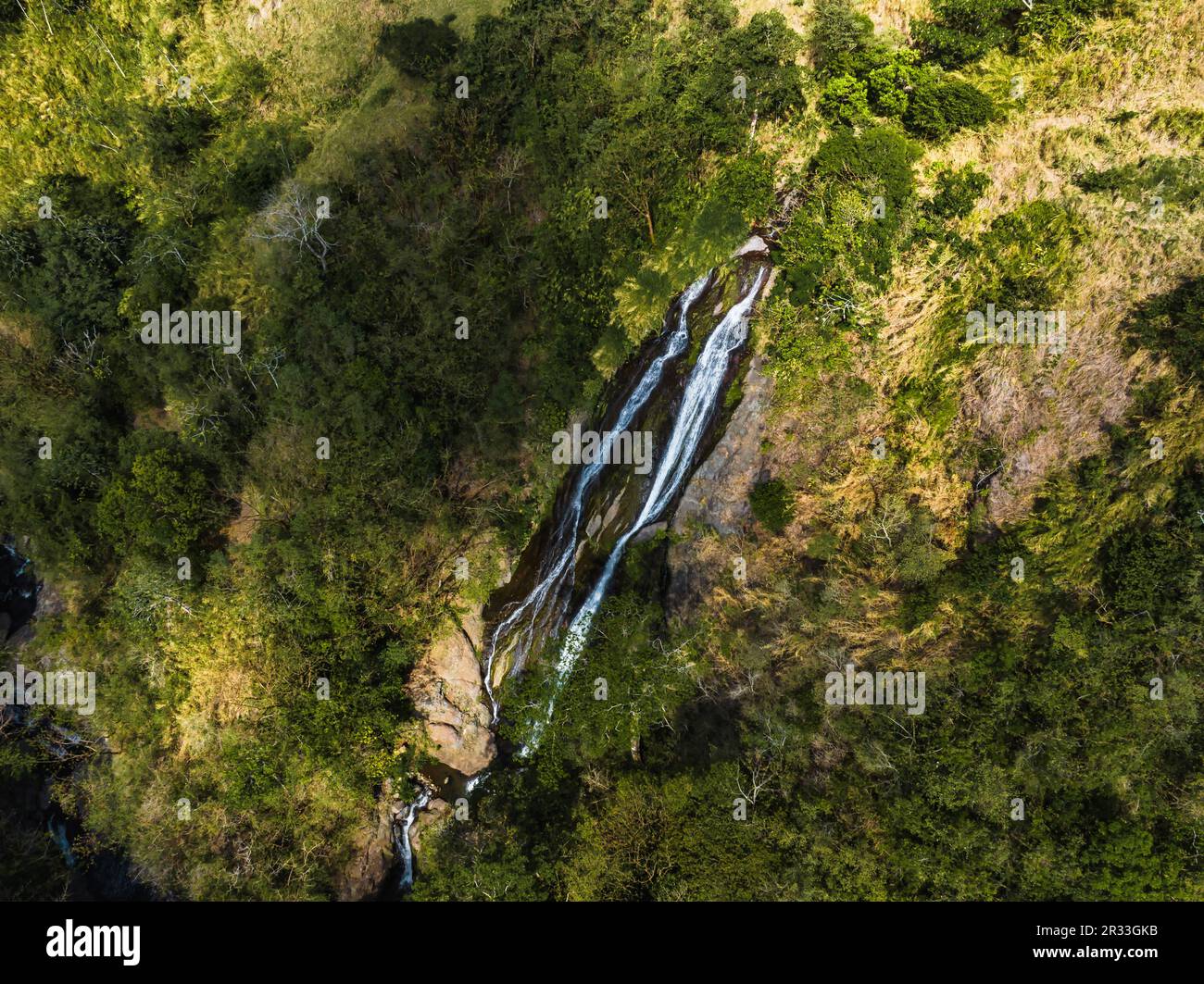 Waterfall in Costa Rica. La Fortuna waterfall. Landscape photograph ...