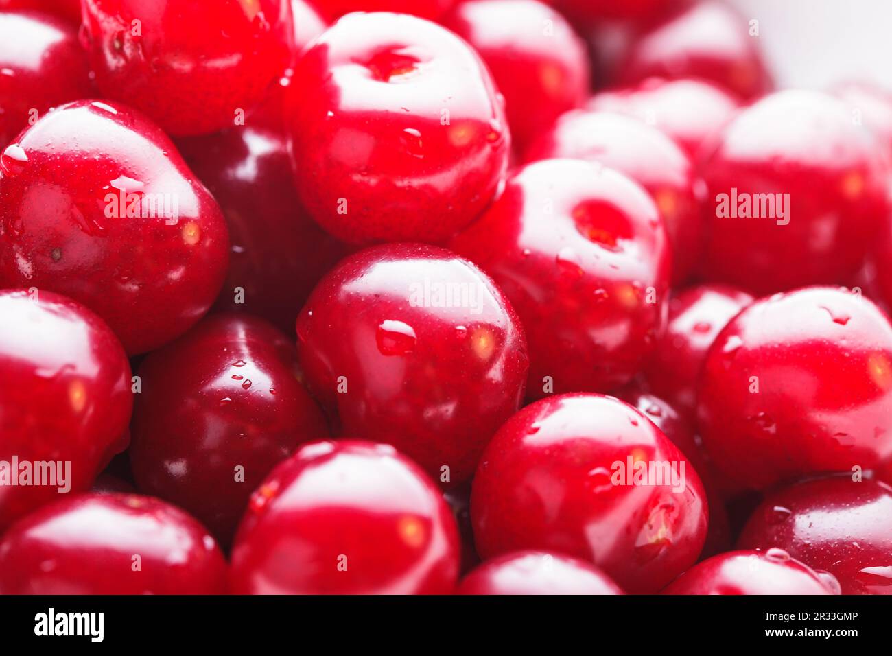 Raw red organic cherries hi-res stock photography and images - Alamy