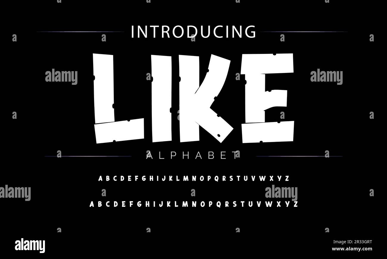 Funky colorful cartoon font type. Vector alphabet Stock Vector Image ...