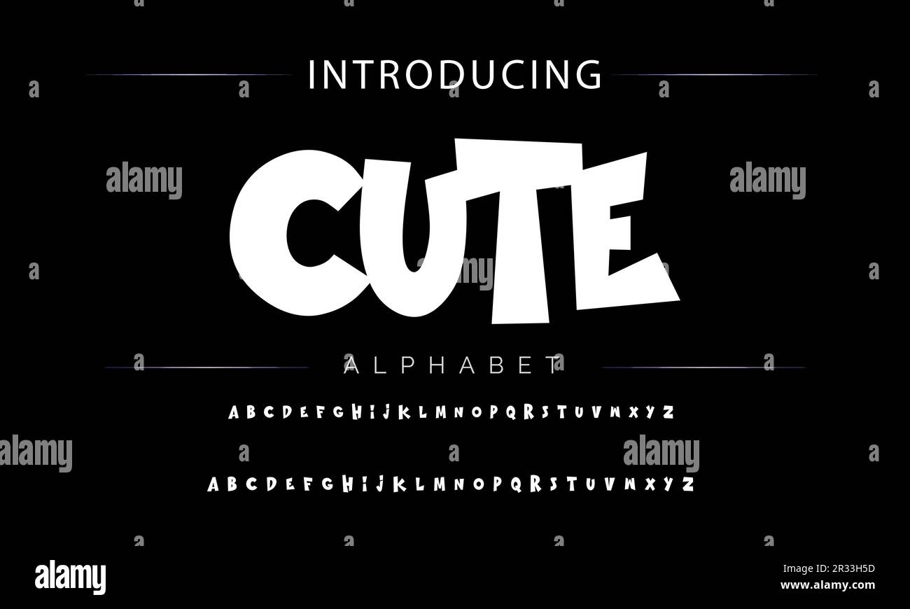 Funky colorful cartoon font type. Vector alphabet Stock Vector Image ...