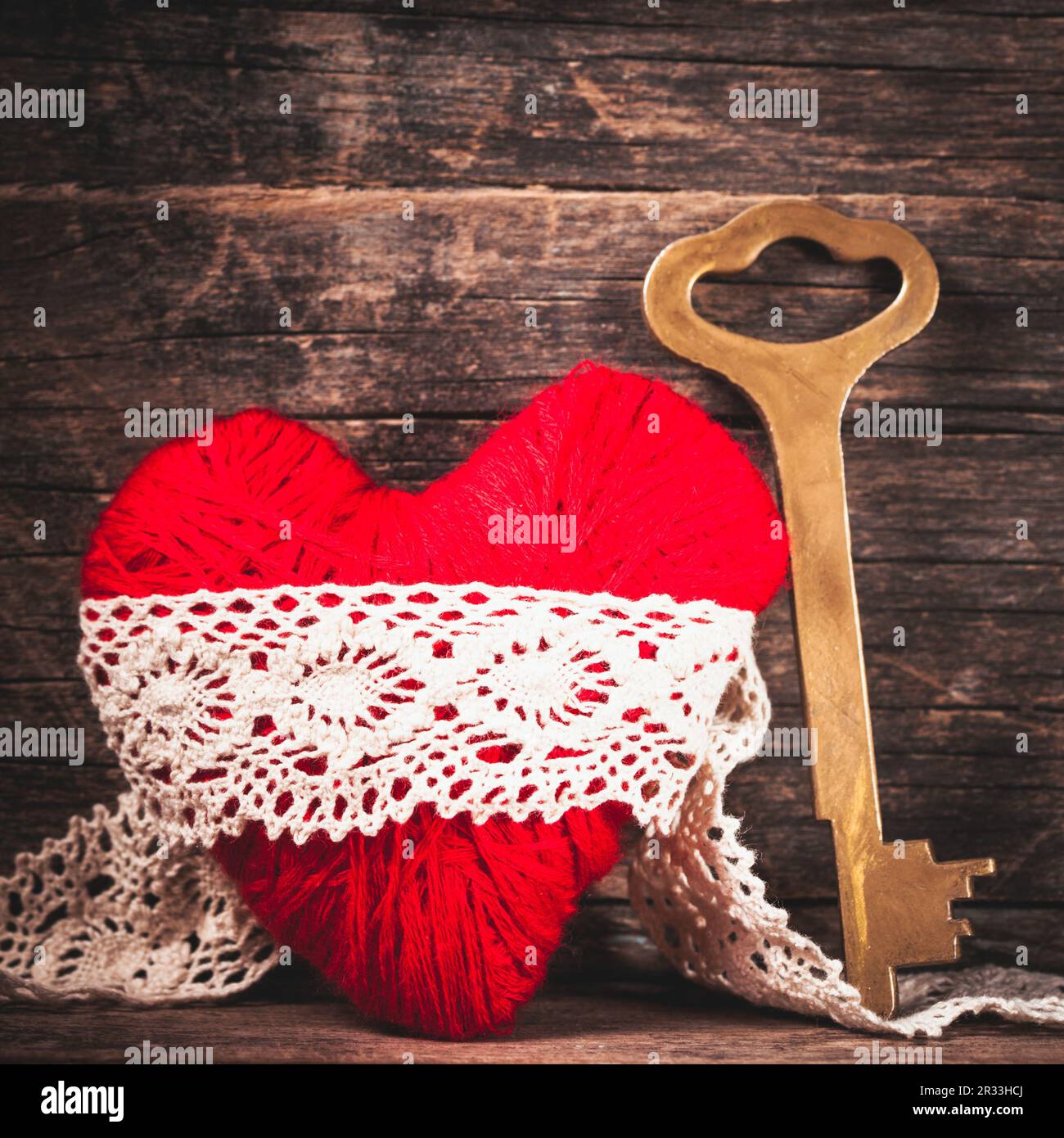 Red thread heart Stock Photo - Alamy