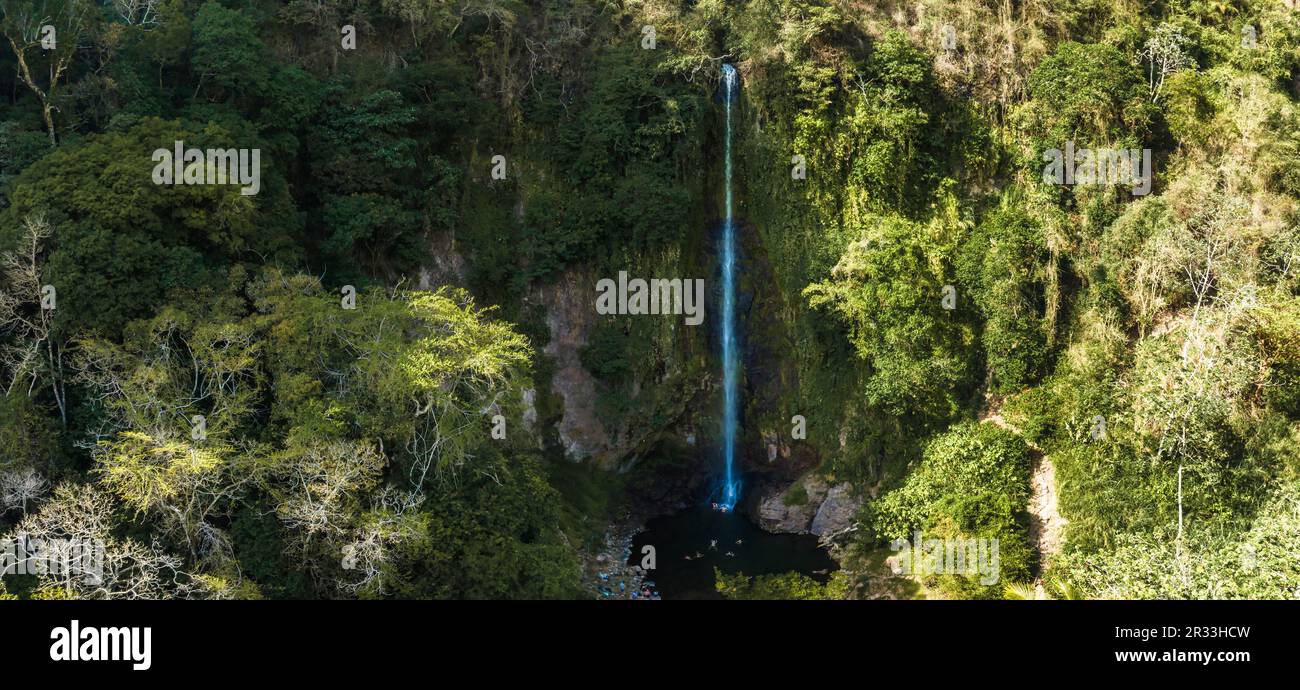 Waterfall in Costa Rica. La Fortuna waterfall. Landscape photograph ...