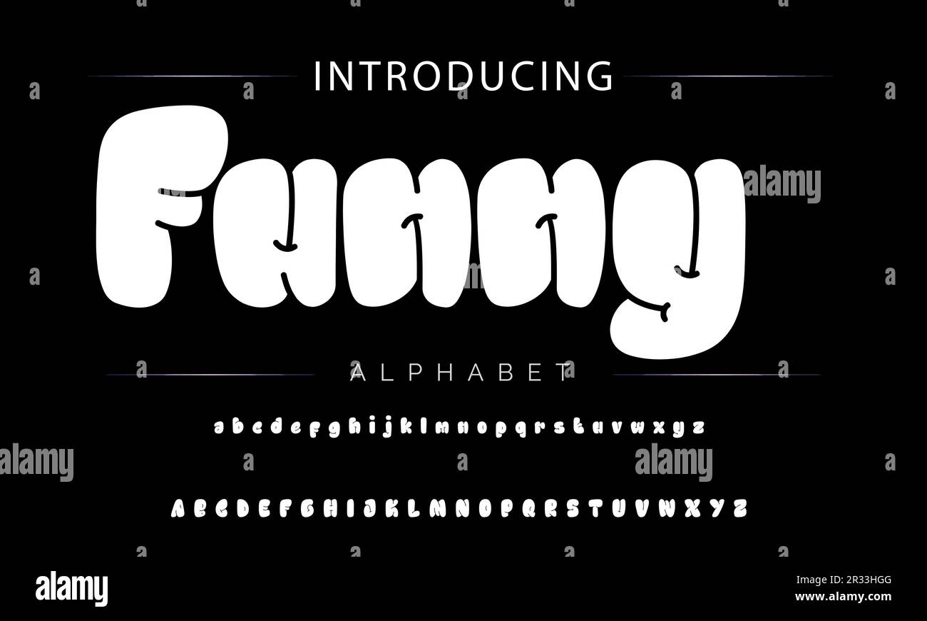 Funky colorful cartoon font type. Vector alphabet Stock Vector Image ...
