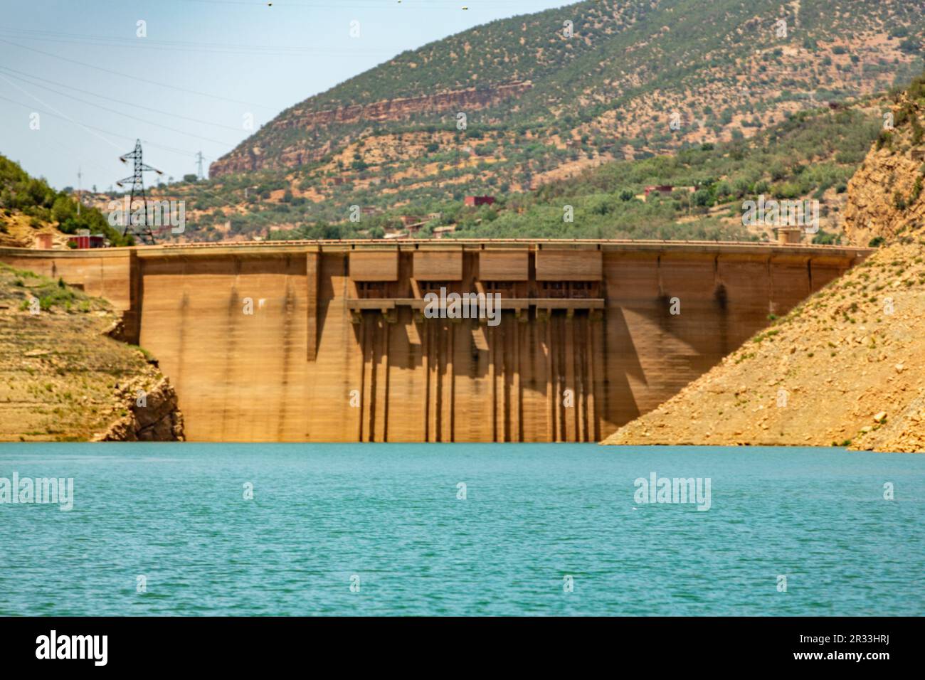 Beautiful scape of Bin El Ouidane dam in the Benimellal region in ...