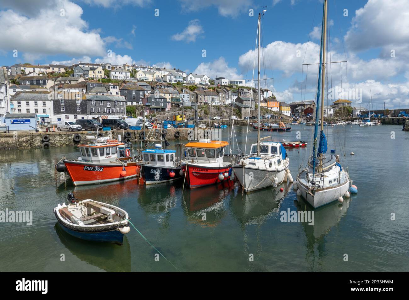 Mevagissey, United Kingdom - May 11th, 2023 : Mevagissey harbour in ...