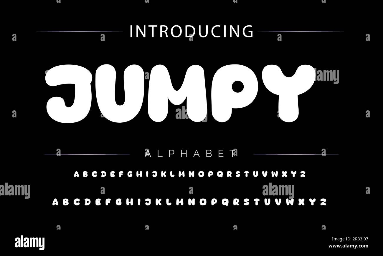 Funky colorful cartoon font type. Vector alphabet Stock Vector Image ...