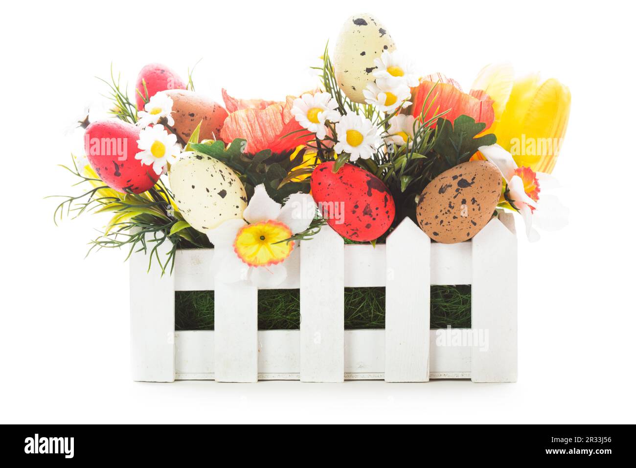 Easter eggs fence spring hi-res stock photography and images - Alamy