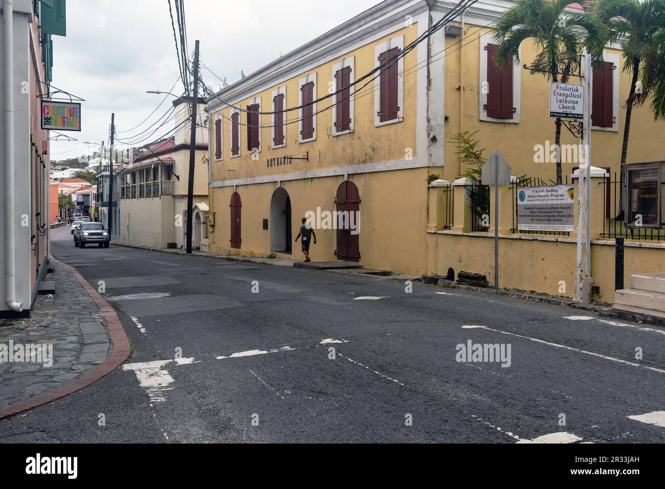 Downtown. Saint Thomas, U.S. Virgin Islands Stock Photo - Alamy