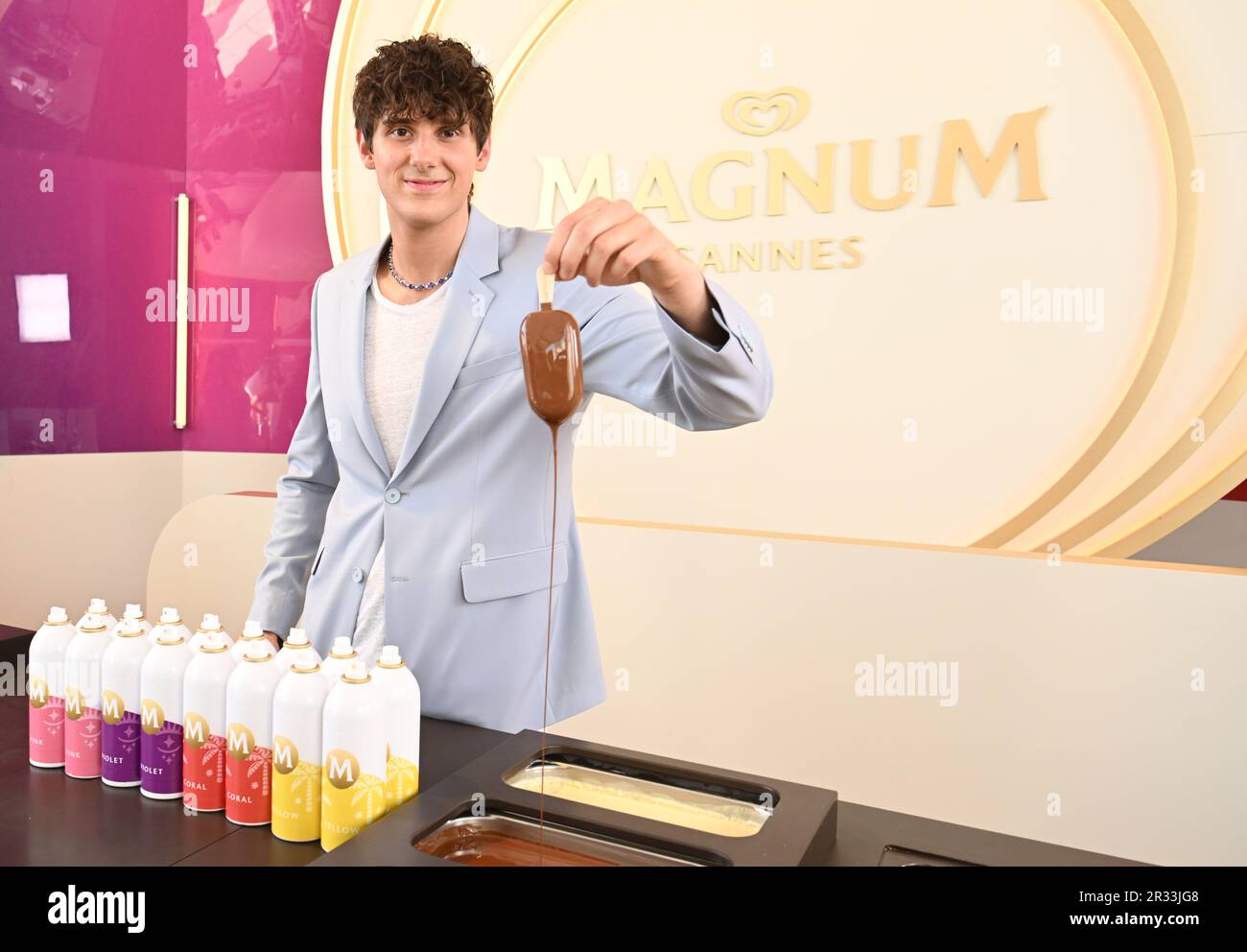 EDITORIAL USE ONLY Jvke at the Dipping Bar experience at the Magnum ...