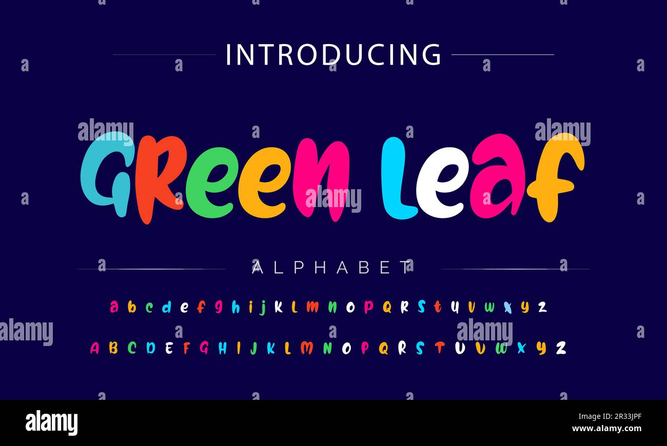 Funky colorful cartoon font type. Vector alphabet Stock Vector Image ...