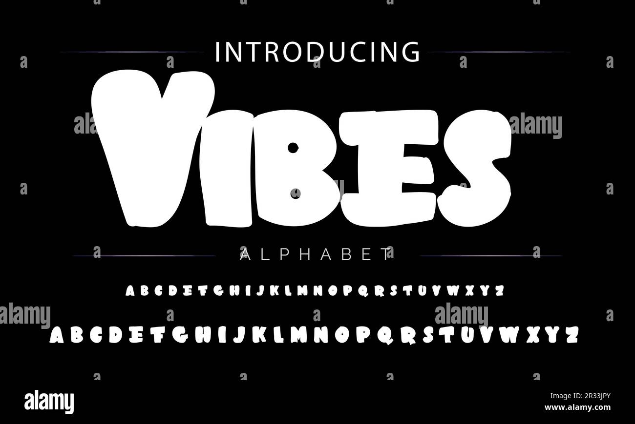 Funky colorful cartoon font type. Vector alphabet Stock Vector Image ...