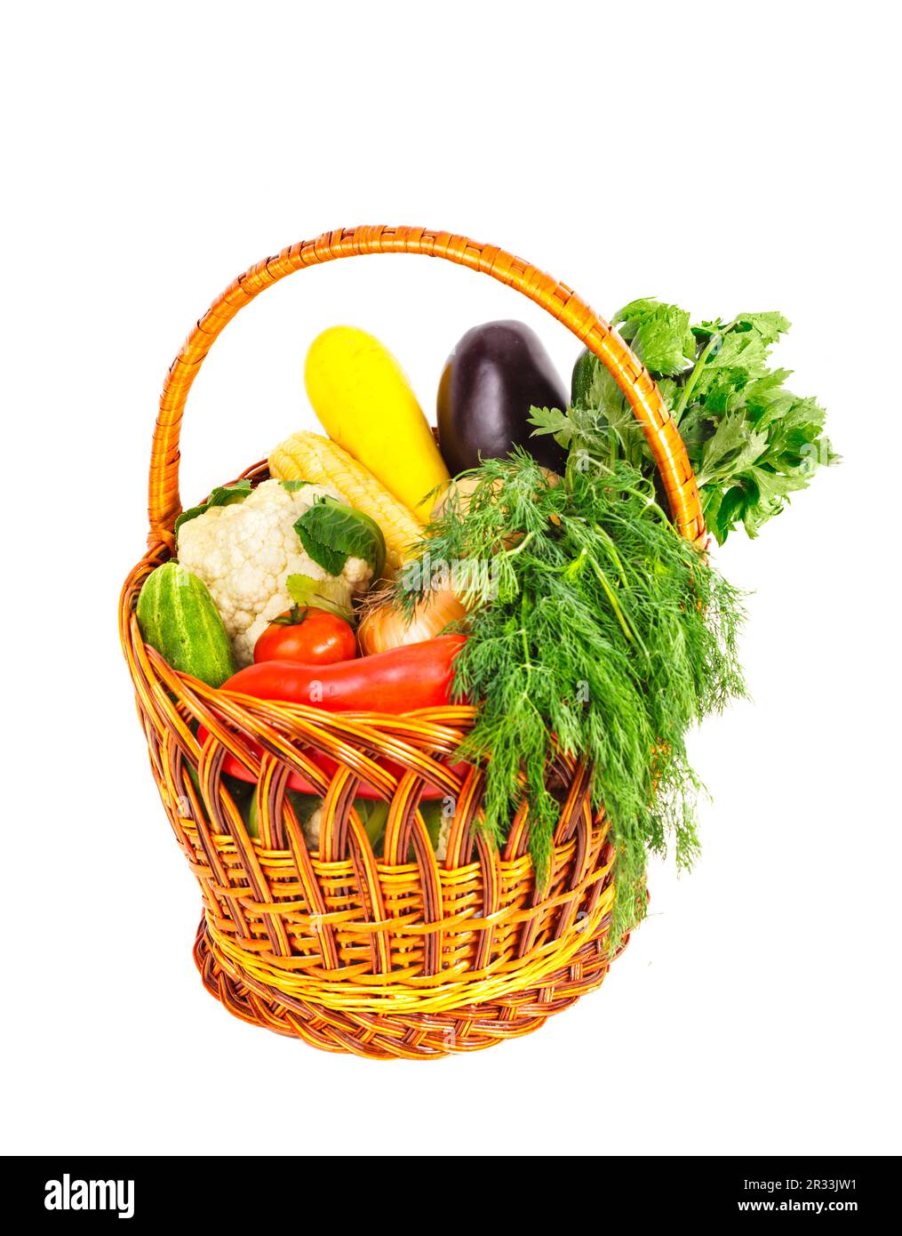 Close up basket full vegetable Cut Out Stock Images & Pictures - Alamy