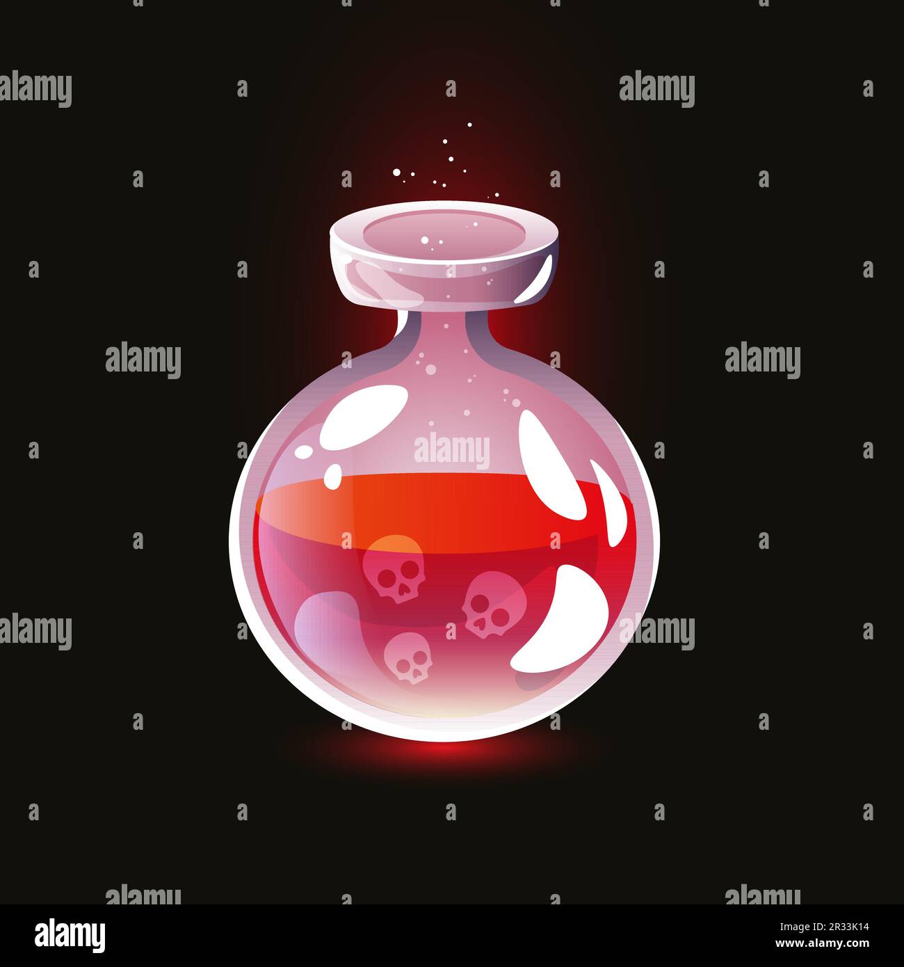 Glass potion bottle fire Stock Vector Images - Alamy