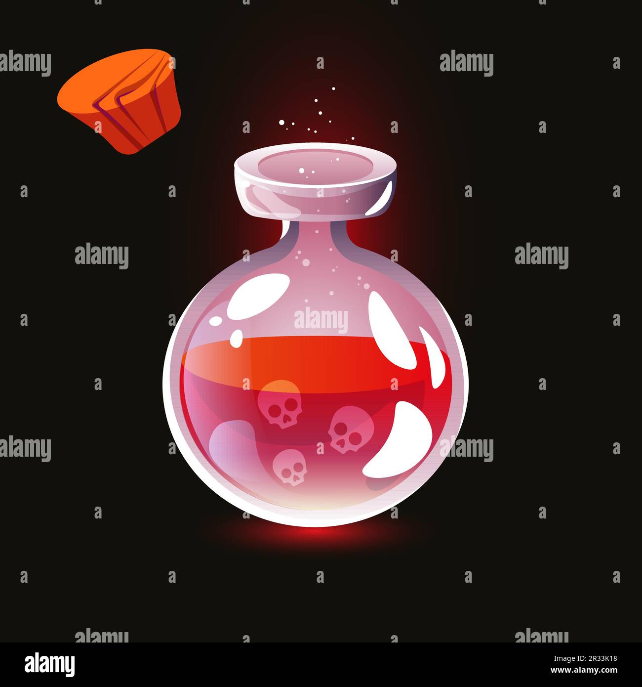 cartoon death potion poison blood corked Stock Vector Image & Art - Alamy