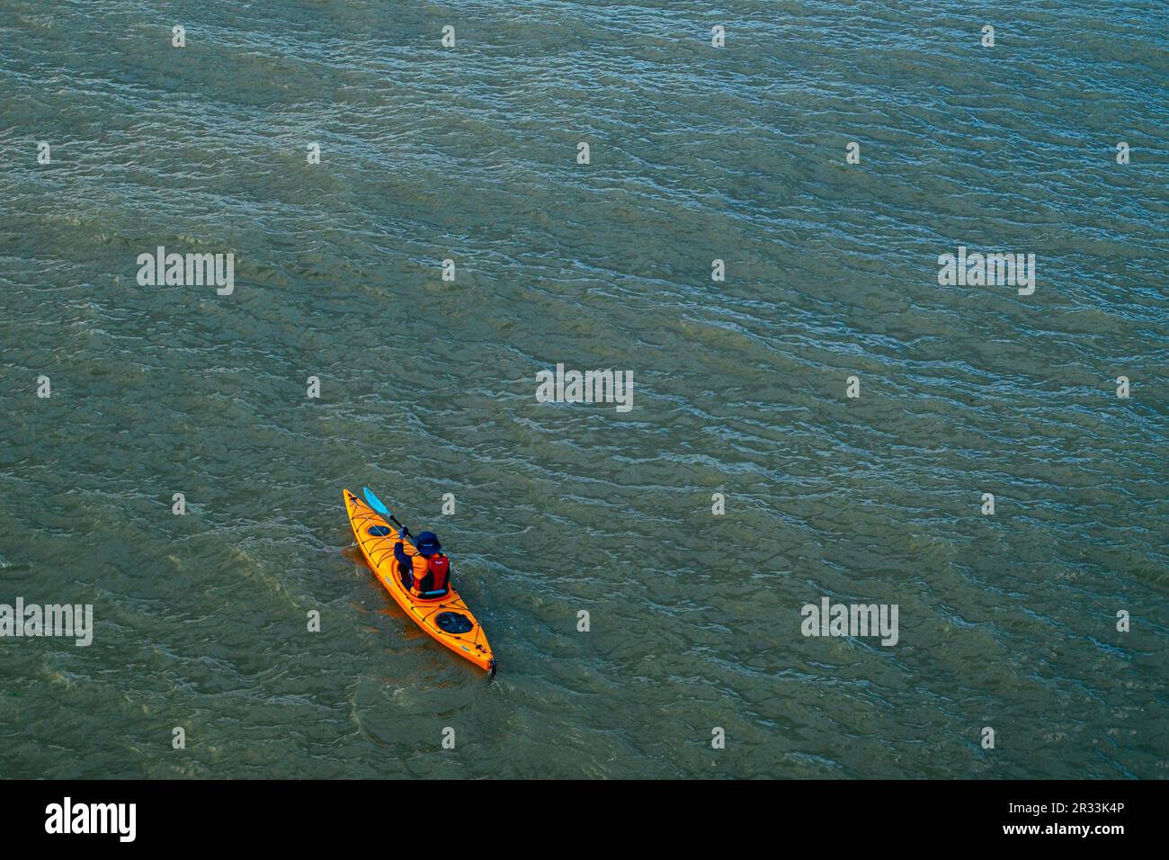 Aerial view kayaks on lake hi-res stock photography and images - Alamy