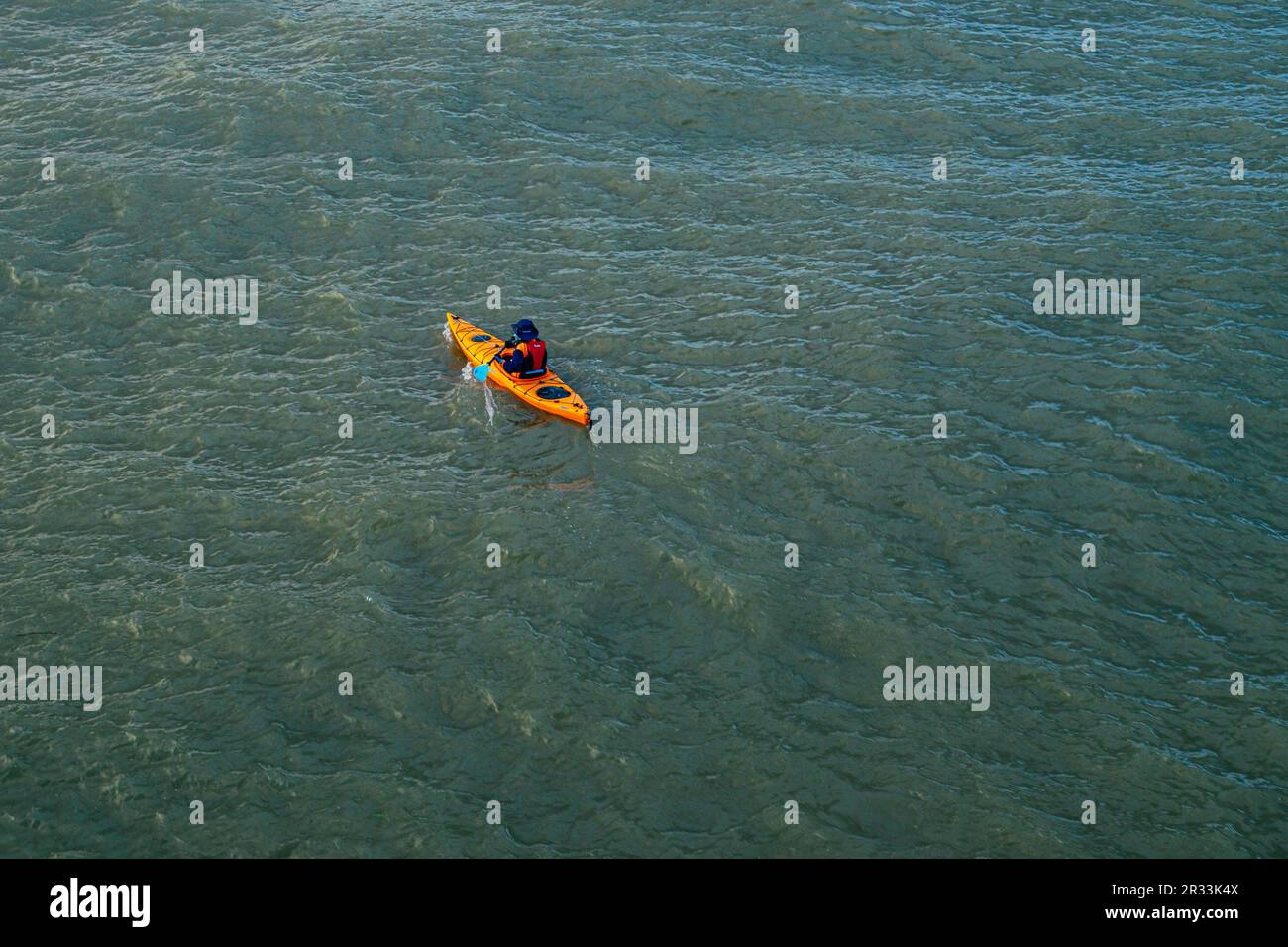 Aerial tourists kayaking in tropical hi-res stock photography and ...