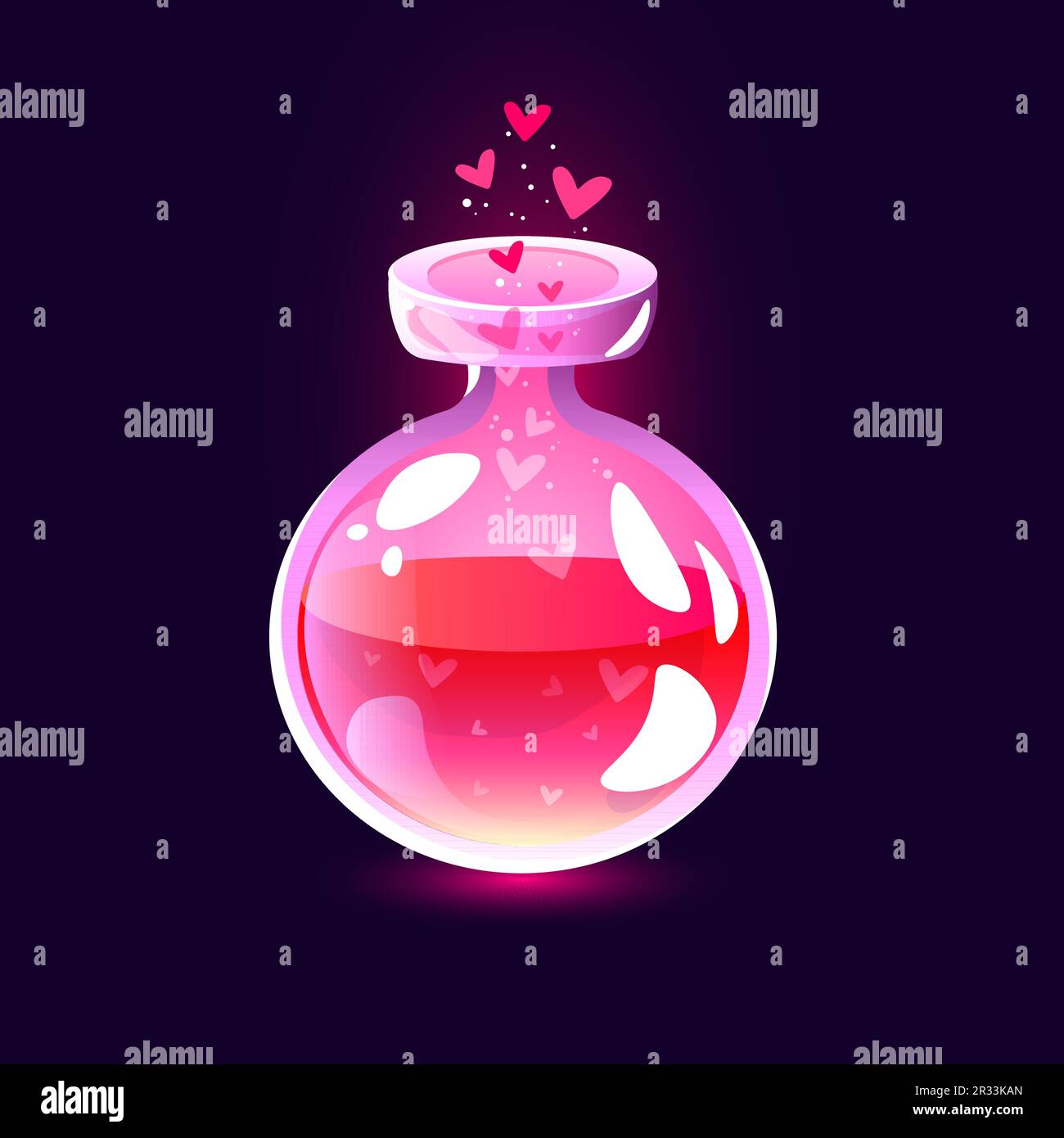 love potion tincture pink love potion in cartoon style for the game ...