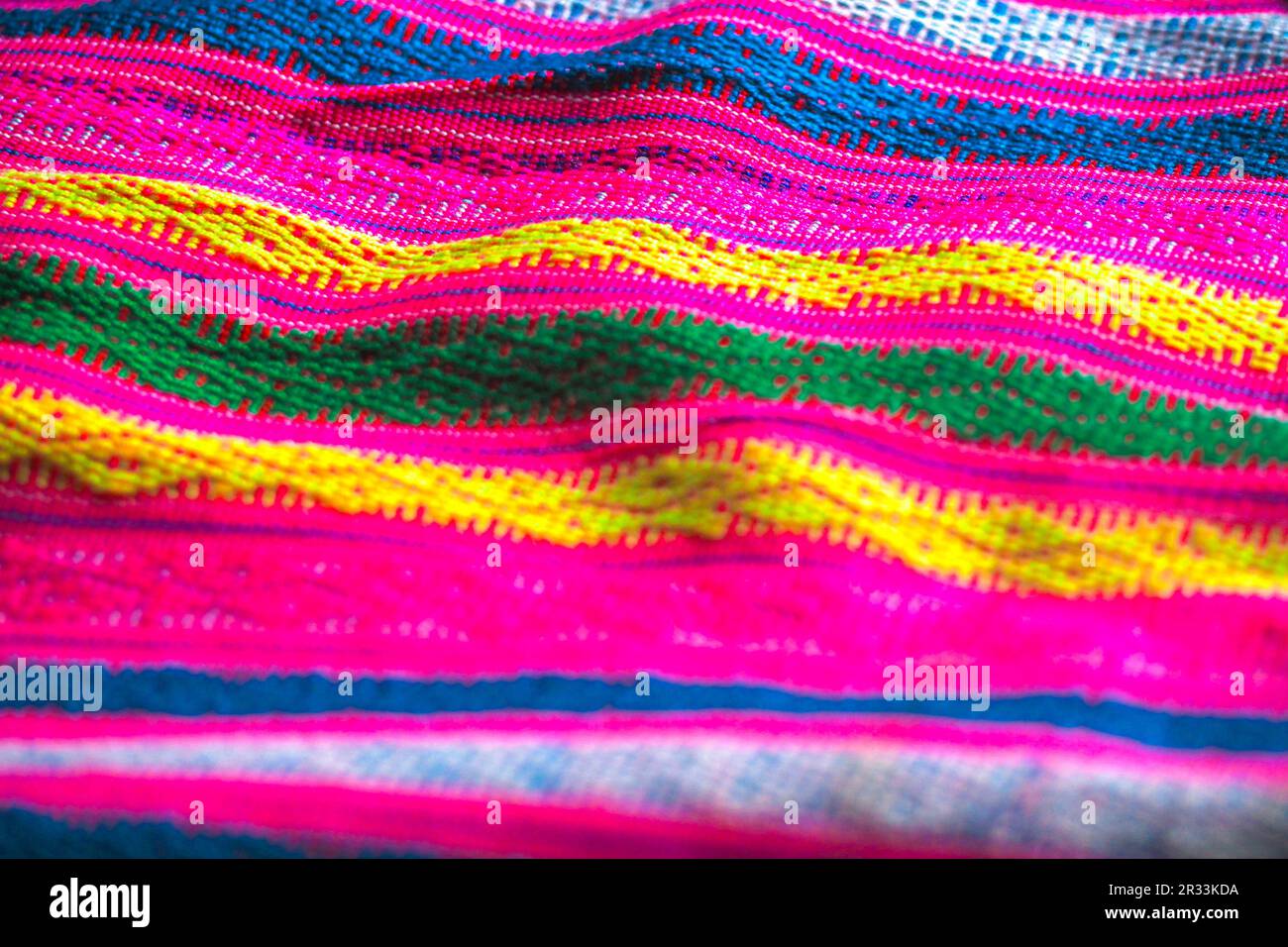 colorful thai handcraft peruvian style rug surface old vintage torn ...