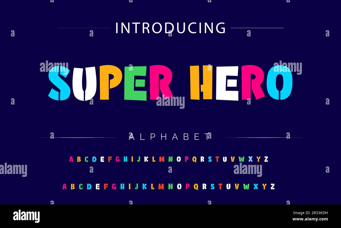 Funky colorful cartoon font type. Vector alphabet Stock Vector Image ...