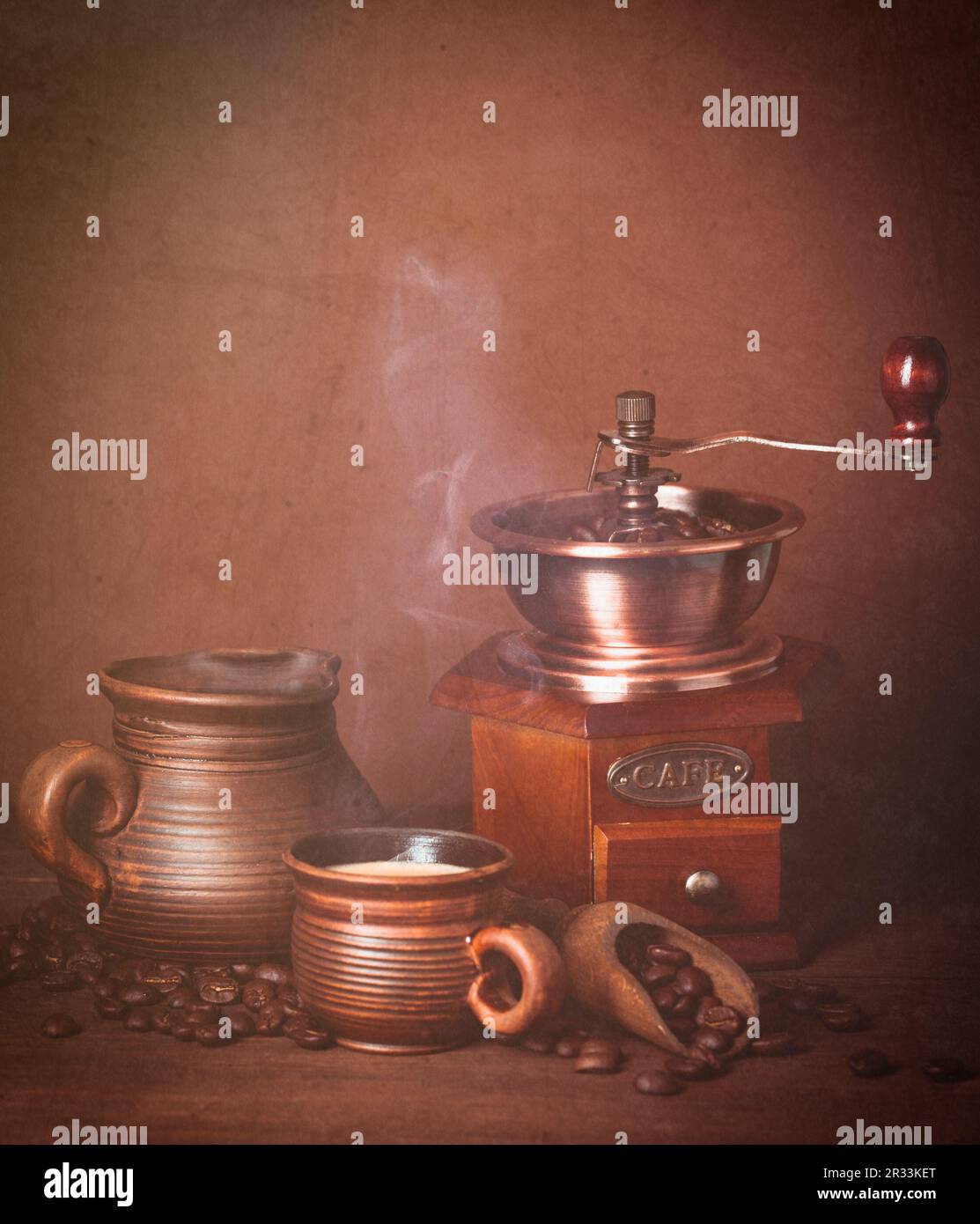 Coffee still life Stock Photo - Alamy