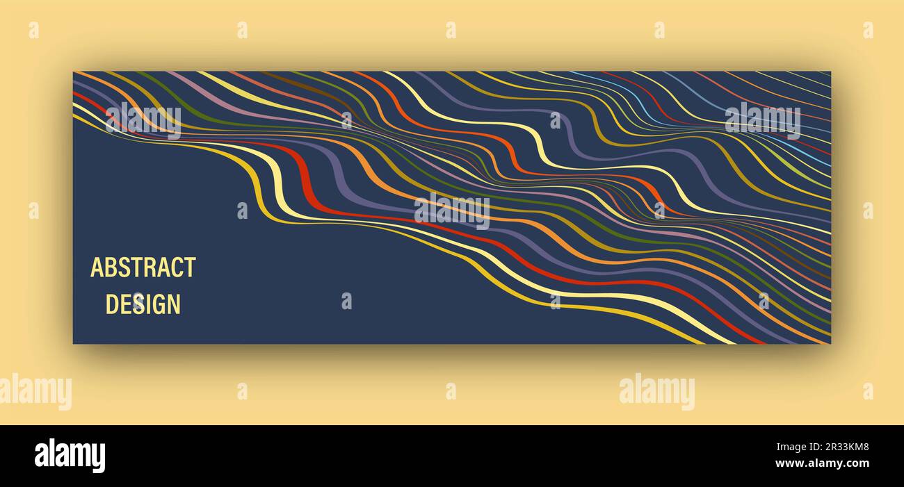 Abstract wave. Template for creative ideas for the design of title ...