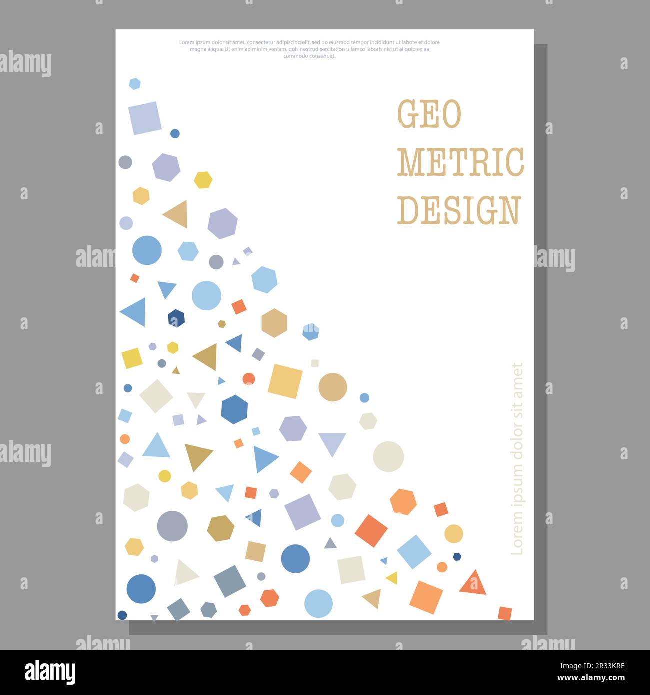 Design of colored geometric shapes. Layout for the design of the cover ...
