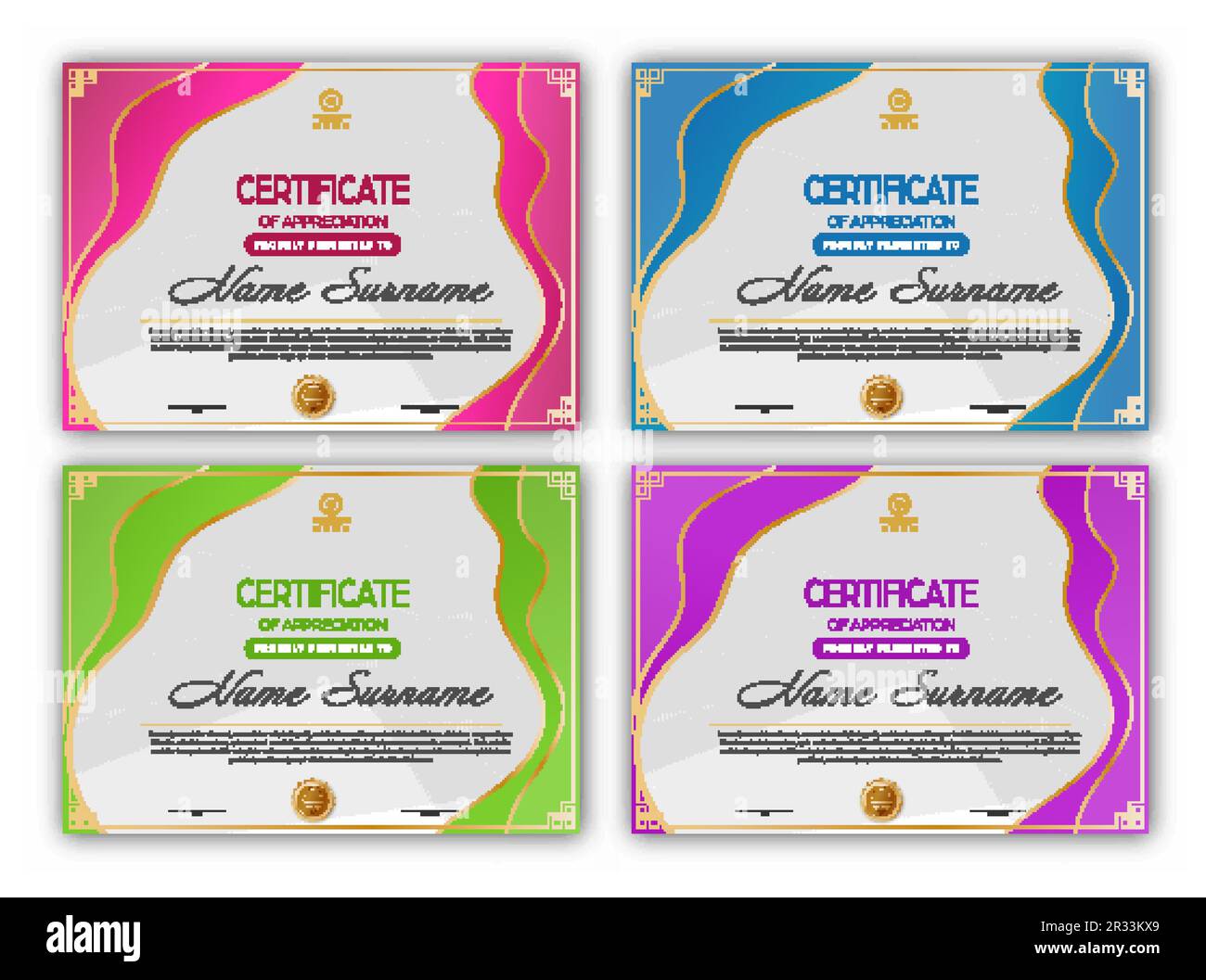 The layout of the certificate, education, qualifications and training ...